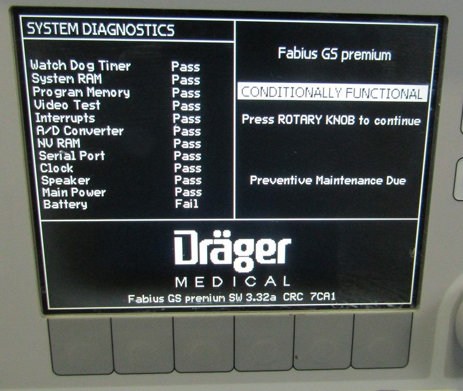 Draeger Anesthesia Machine Fabius GS Premium 943361 | Used Medical ...